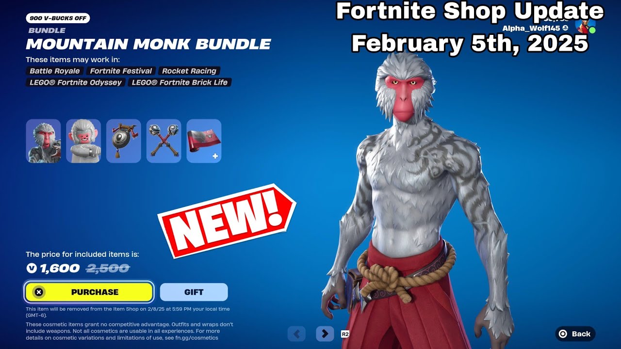 Fortnite: Item Shop Review [february 5th, 2025] (Fortnite Chapter 6 ...