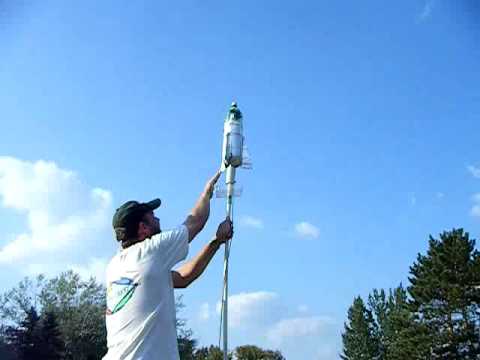 PVC Rocket with Successful Parachute Deploy - YouTube