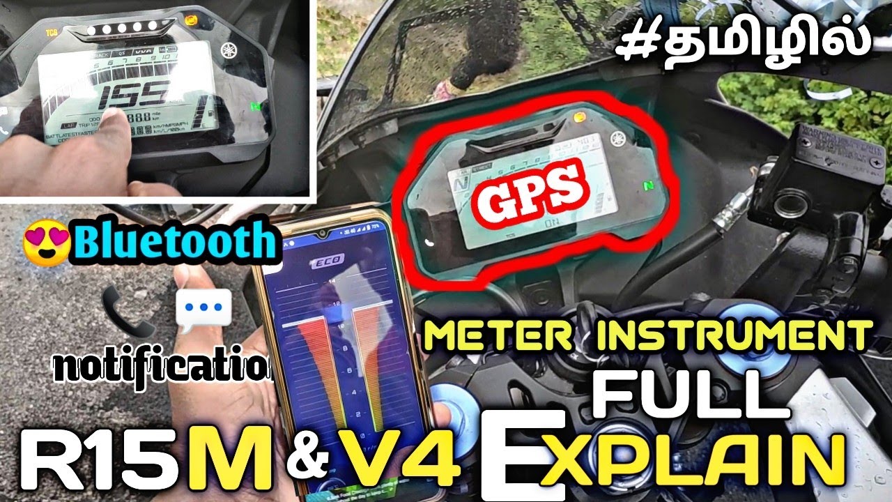 YAMAHA R15M & R15V4😈 METRE INSTRUMENT CONSOLE & BLUETOOTH CONNECTION ...