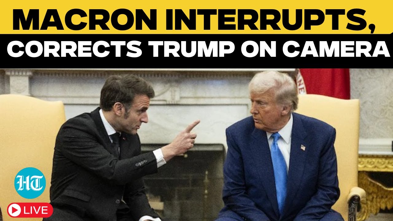 LIVE: Macron Corrects Trump On Camera Over Costs of Ukraine War: 'We ...