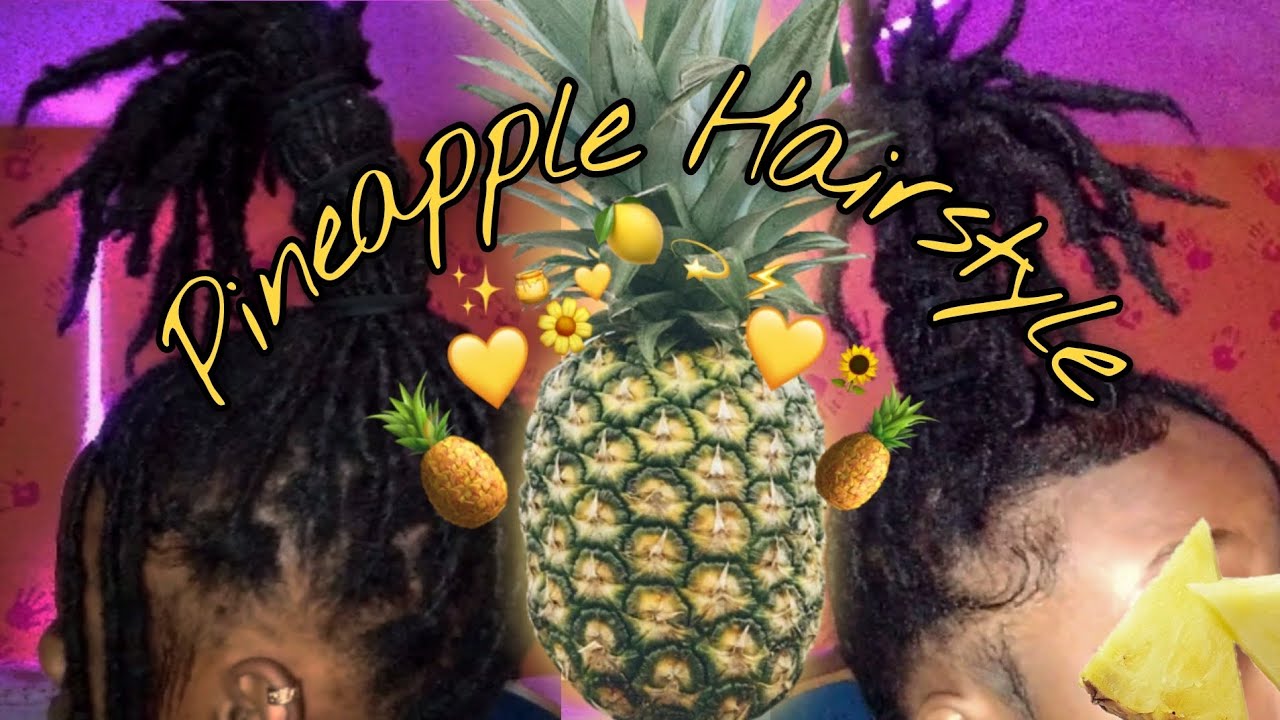 Pineapple/Palm tree locs hairstyle tutorial - YouTube