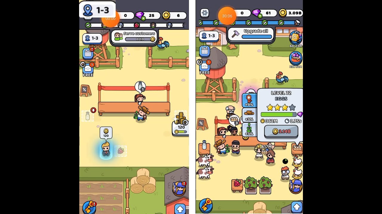 My Pocket Farm Idle Farming - 1-3 - YouTube