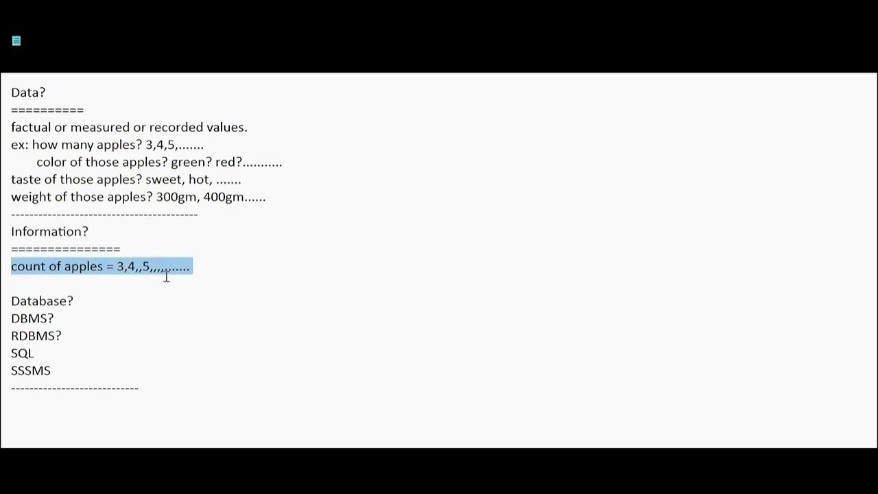 SQL - Lect1 Introduction #sql #dataanalyst #dataengineers - YouTube