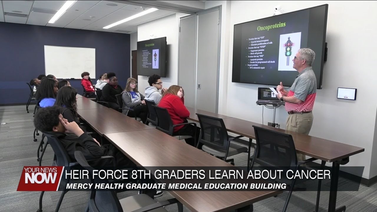 Heir Force Students explore cancer science at Mercy Health - YouTube