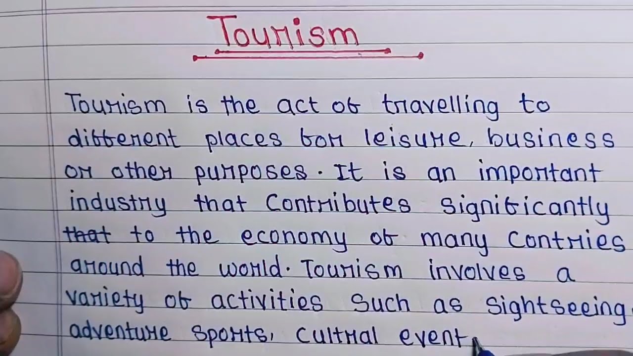 Essay on Tourism | tourism essay in english | Daily Essay - YouTube