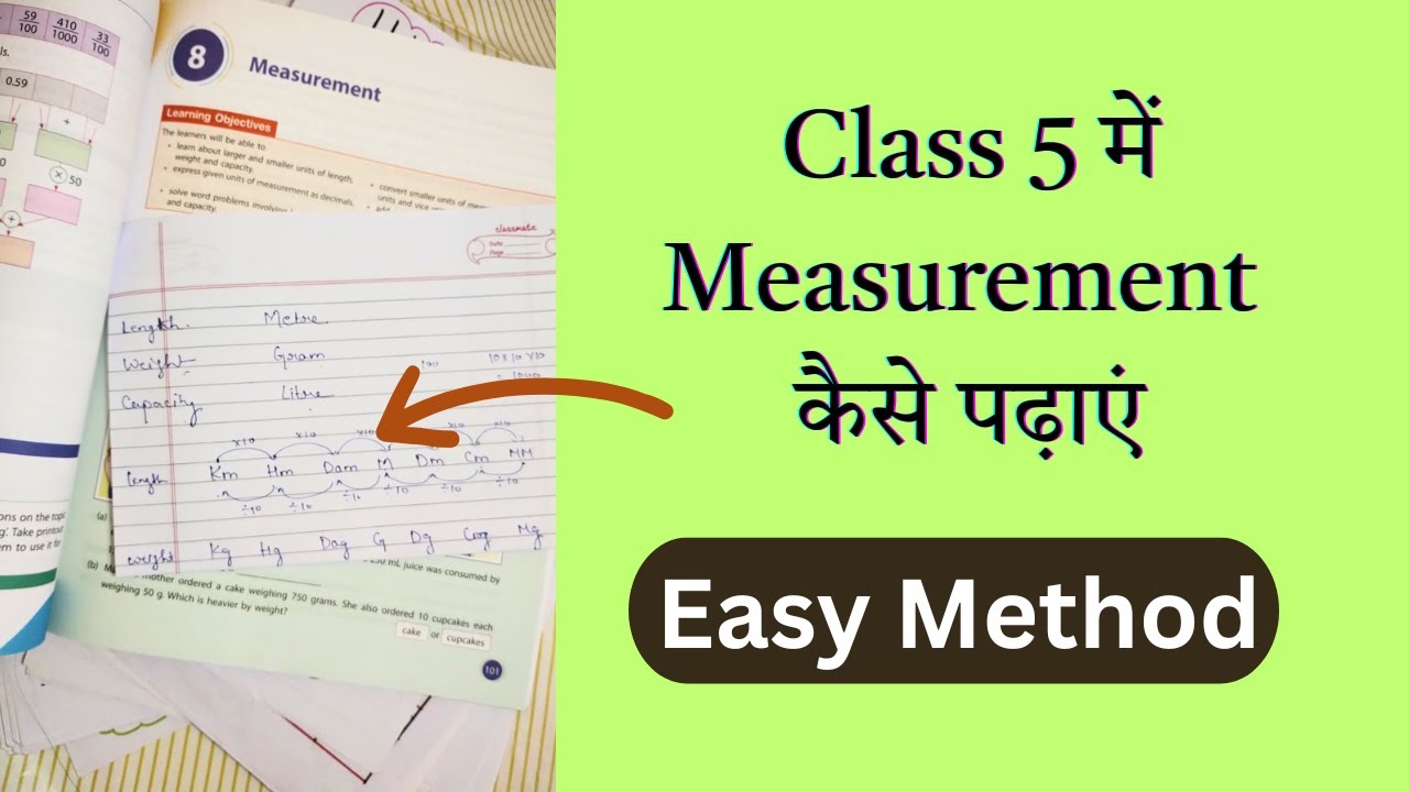 Class 5 Measurement | Class 5 में Measurement कैसे पढ़ाएं | Easy Method ...