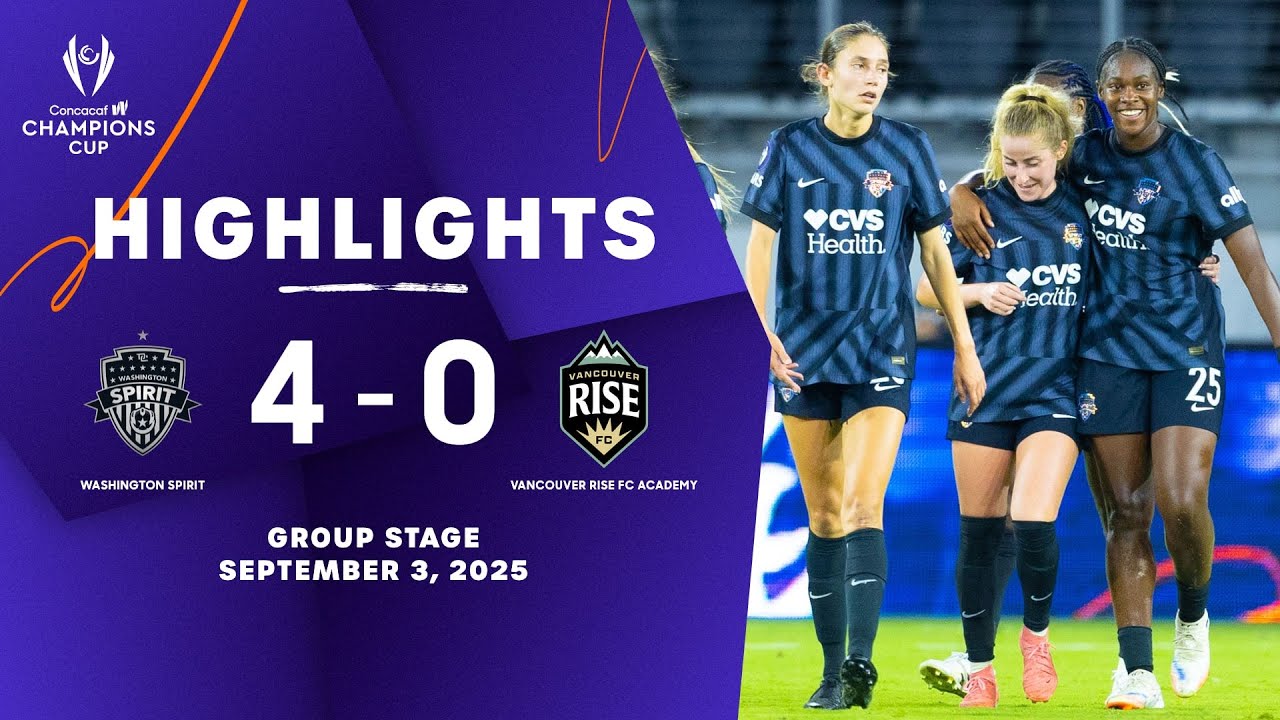 Washington Spirit vs Vancouver Rise FC Academy | 2025/26 Concacaf W ...
