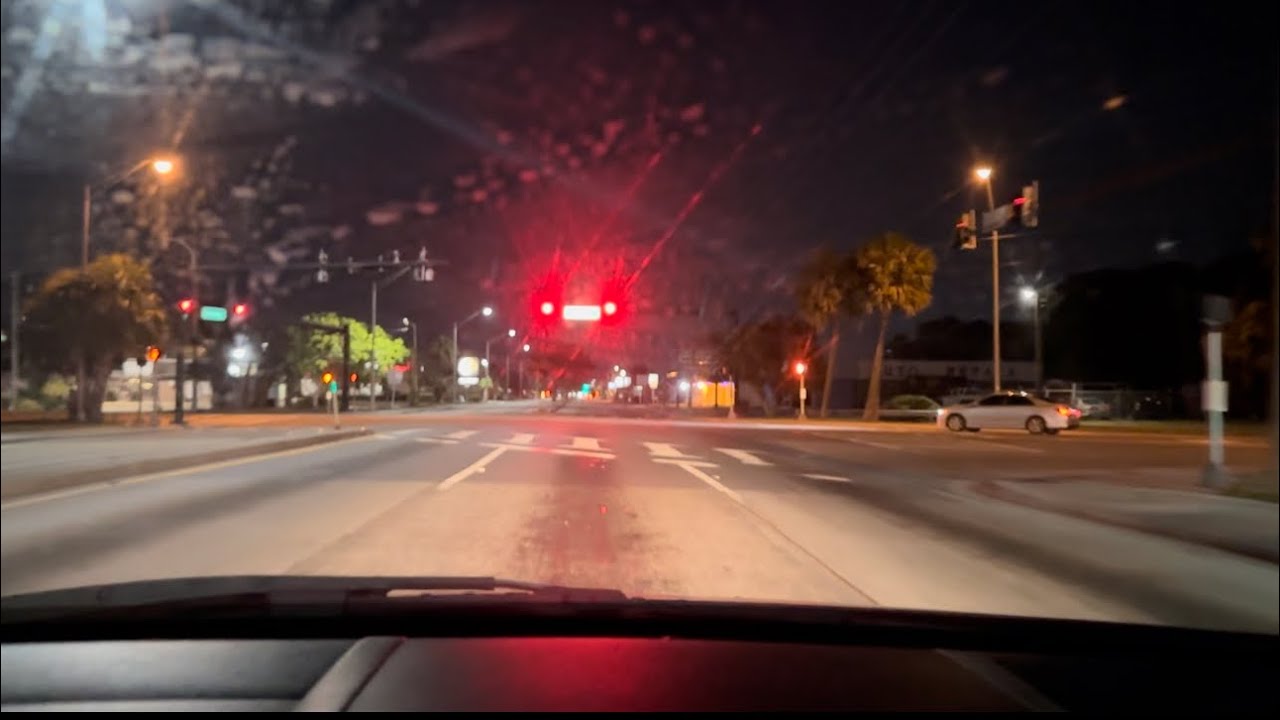 Late Night Driving at Okeechobee Road Fort Pierce Florida 🇺🇸 Beautiful ...