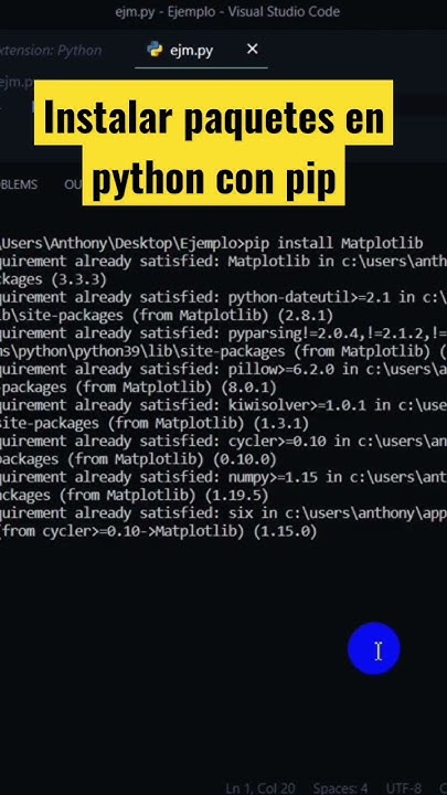 instalar paquetes en python con pip - YouTube