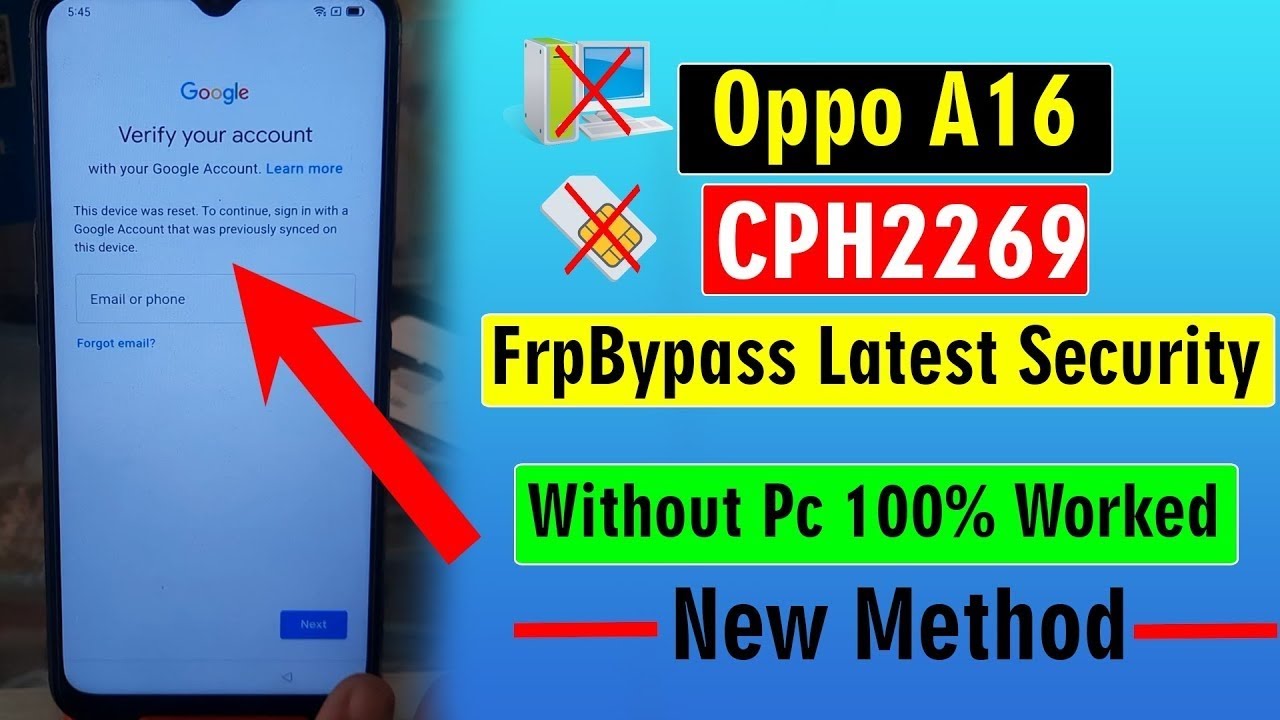 oppo a16 cph 2269 frp bypass 2 method without PC 💯% working #viral # ...