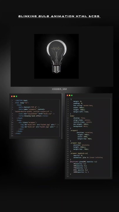 Flickering Bulb Animation Css Cssanimation Css Css3 Animation Shortsviral Viralvideo