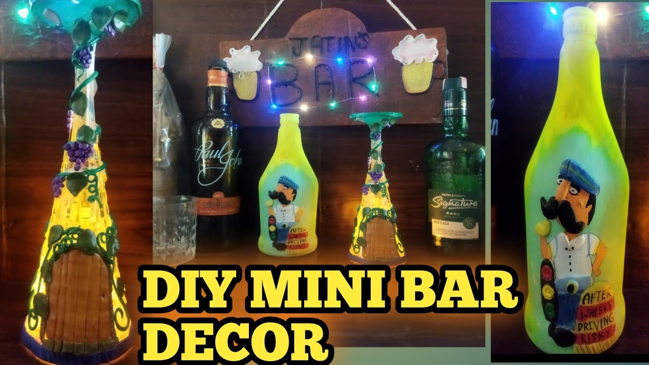 Mini BAR Setup At HOME/ BAR DIY/ #barathome / How I set mini BAR at ...