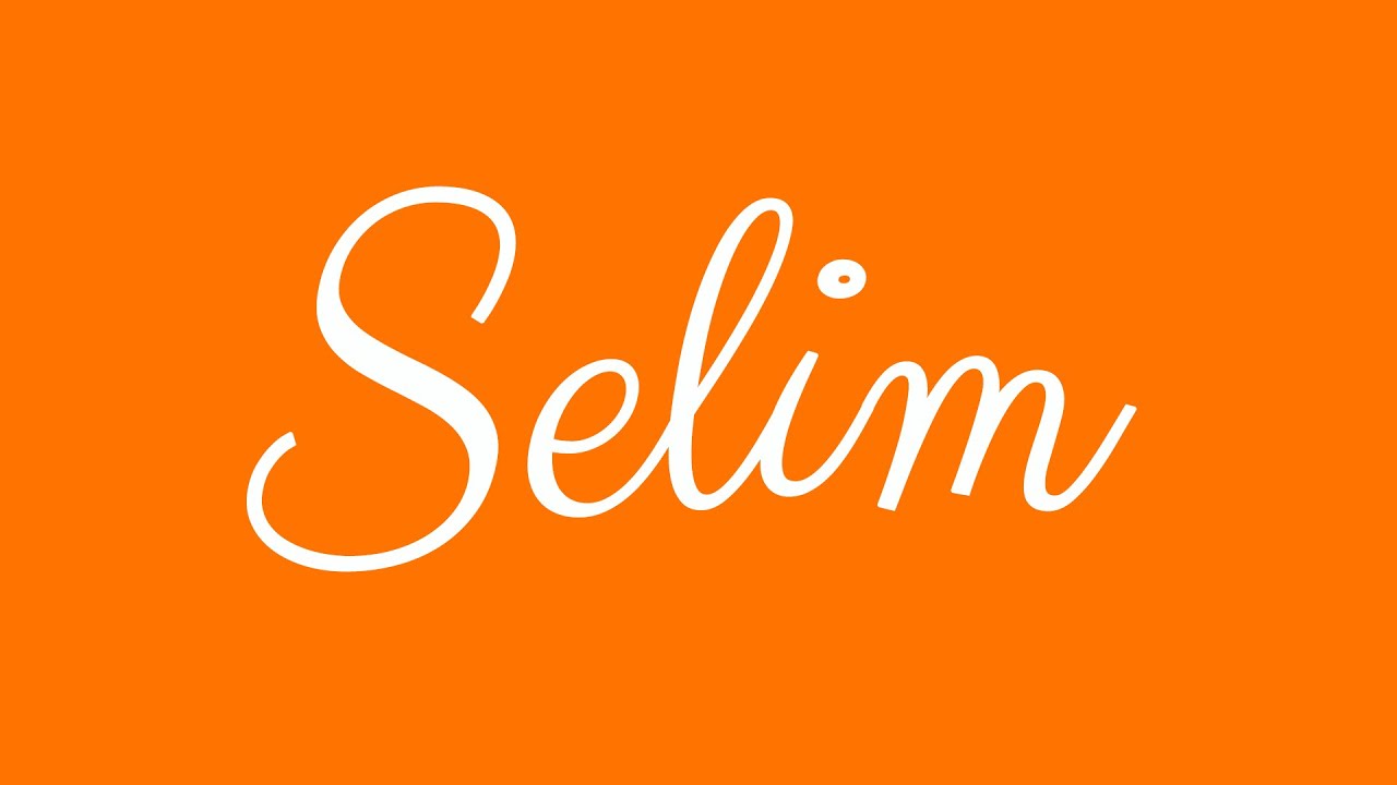 Learn how to Sign the Name Selim Stylishly in Cursive Writing - YouTube