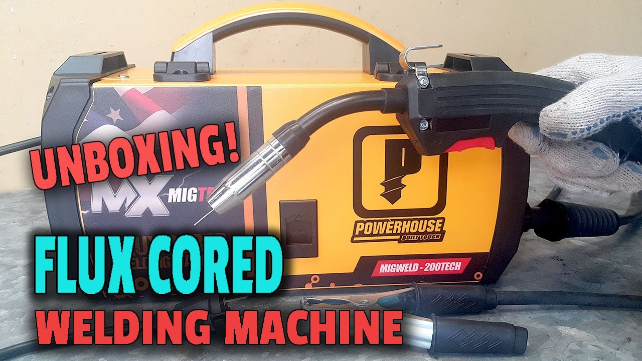 FLUX CORED INVERTED WELDING MACHINE UNBOXING! Easy to use! - YouTube