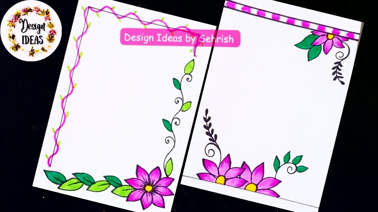 Pink Border Designs🩷/Project Work Designs/A4 Sheet/Assignment Front ...