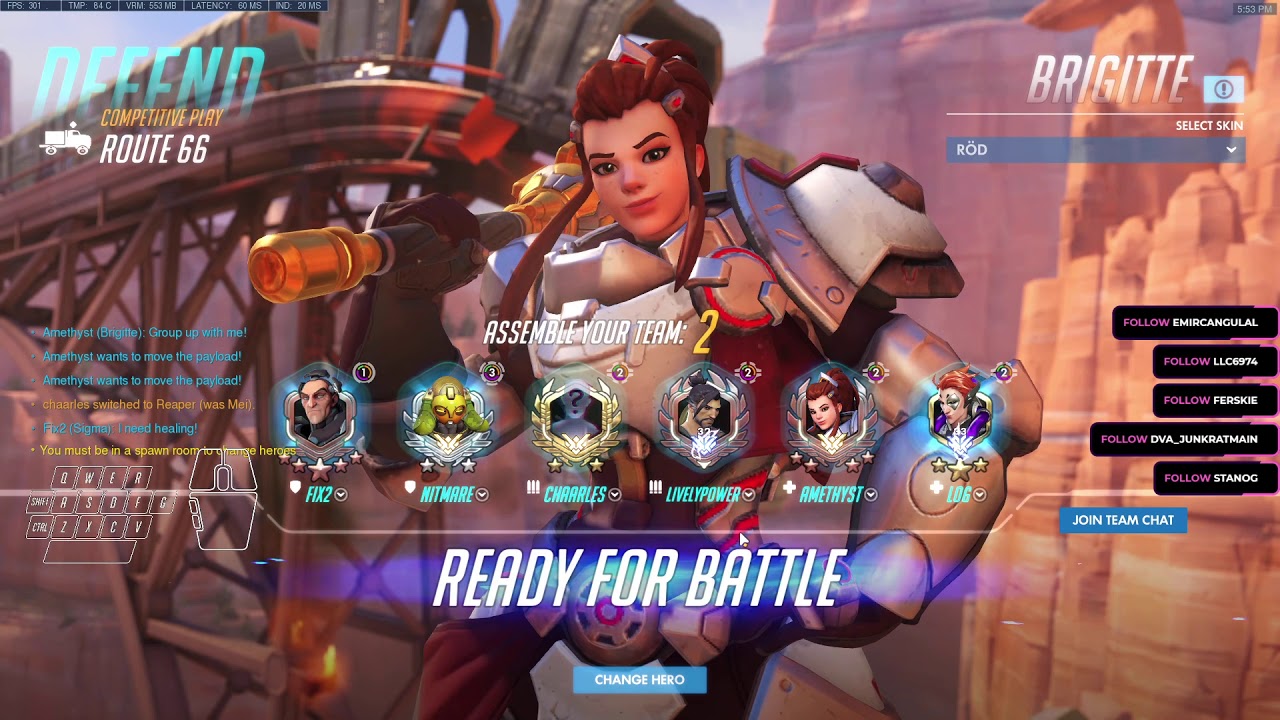 TOP 500 BRIGITTE GAMEPLAY - VIOLET! [ OVERWATCH SEASON 19 TOP 500 ...