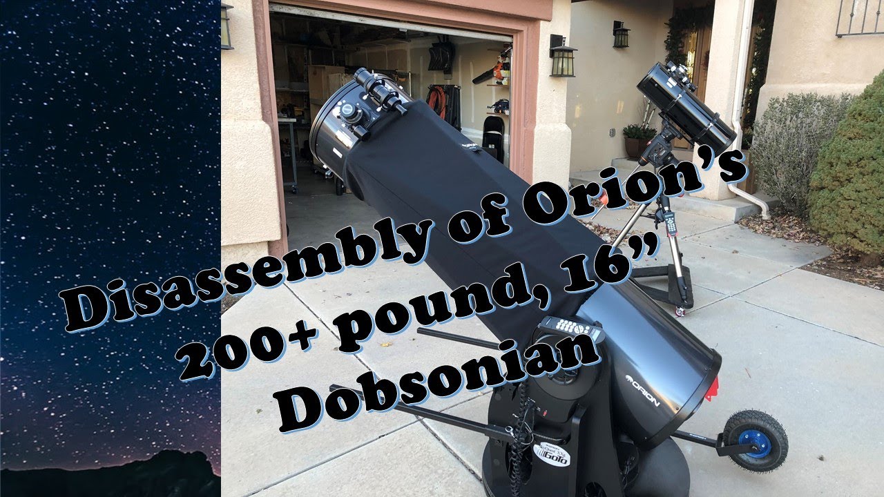 Disassembly of Orion's 200+ pound, 16" Dobsonian - in real time. - YouTube