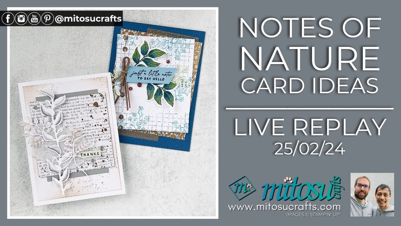 Card Ideas with Stampin' Up! Notes of Nature Stamp Set & Dies - YouTube