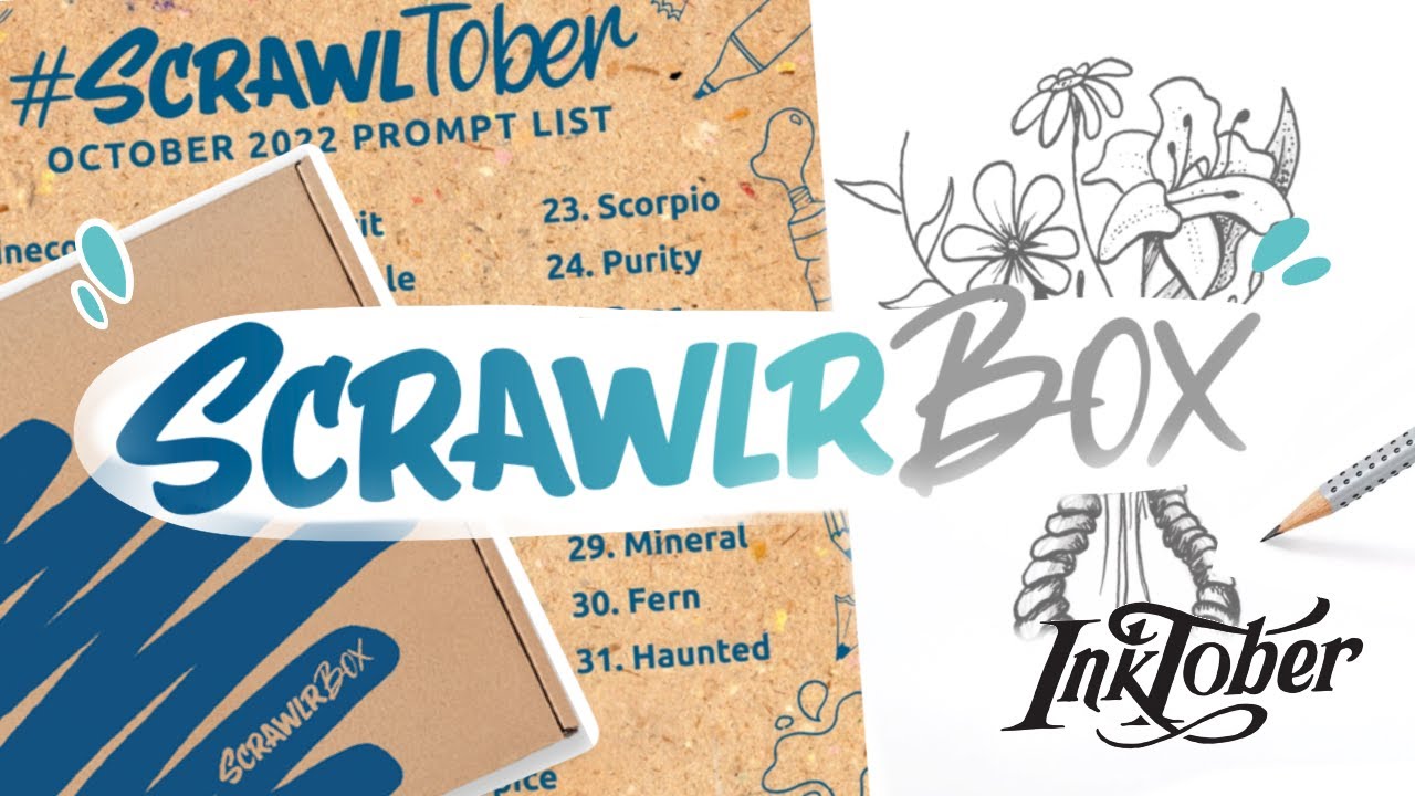 SCRAWLR-TOBER !! // Inktober x Scrawlrbox 2022! Prompt List !! - YouTube