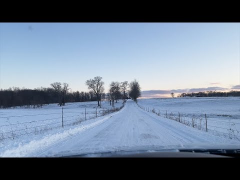 A winter drive in the rural Midwest 🇺🇸 at sunset | 4K 60fps - YouTube
