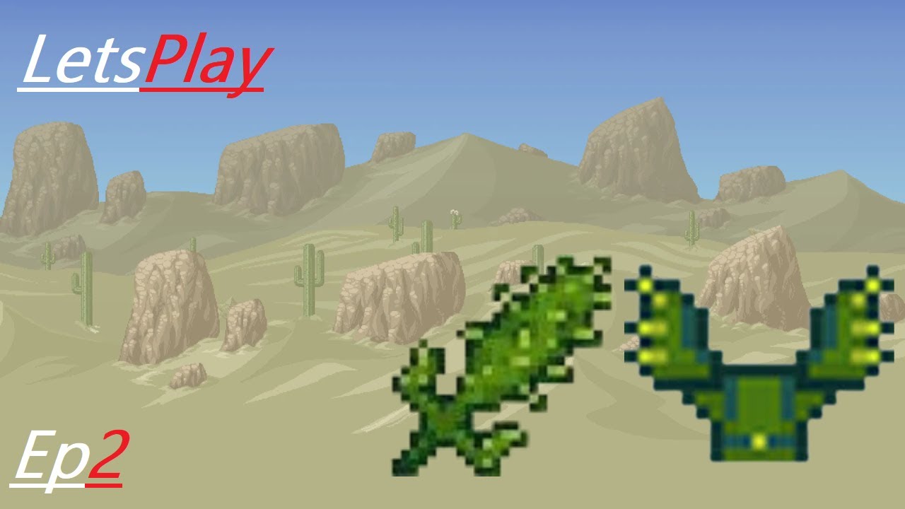 Terraria lets play Ep2 Legendary Cactus Sword! - YouTube