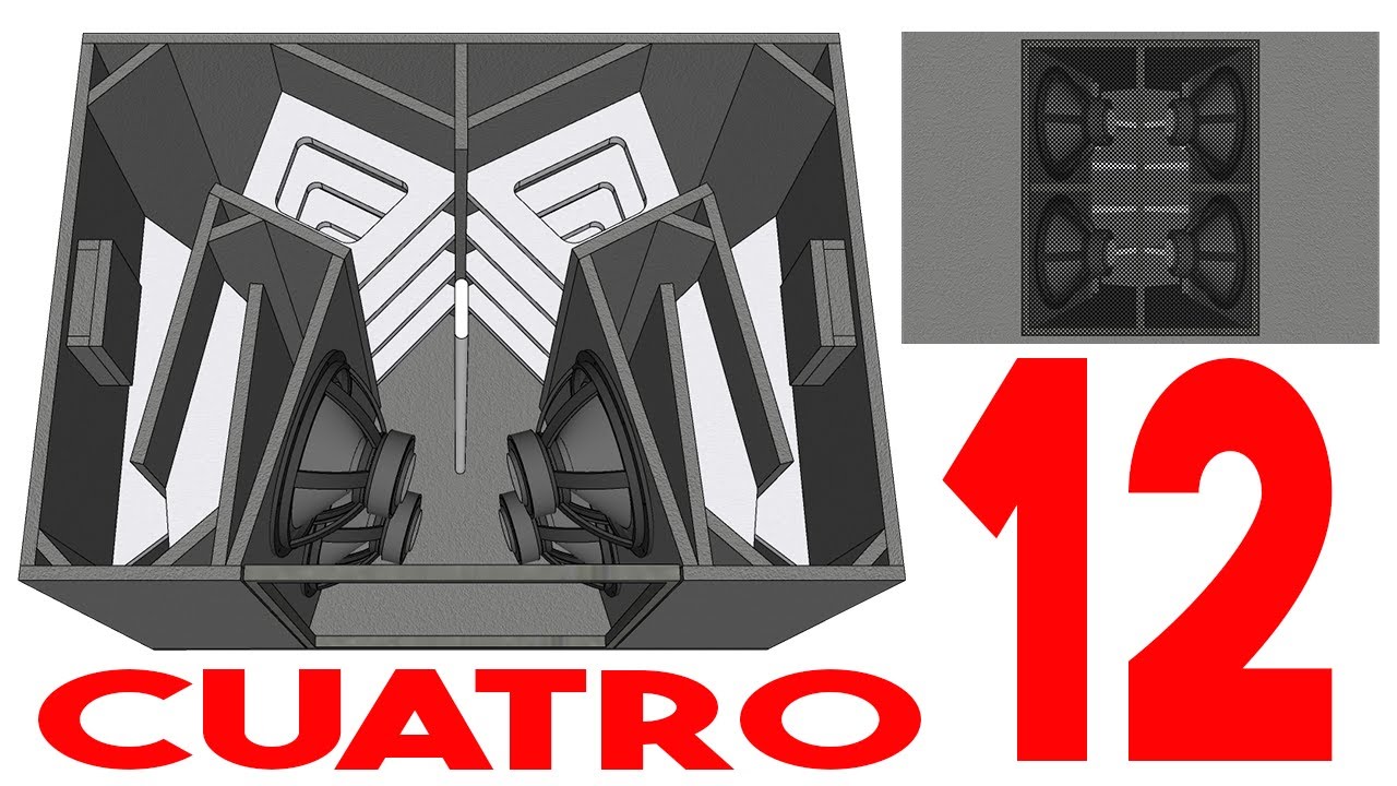 DIY Speaker Box Plan | 4x12" Tapped-Horn CUATRO12 - YouTube