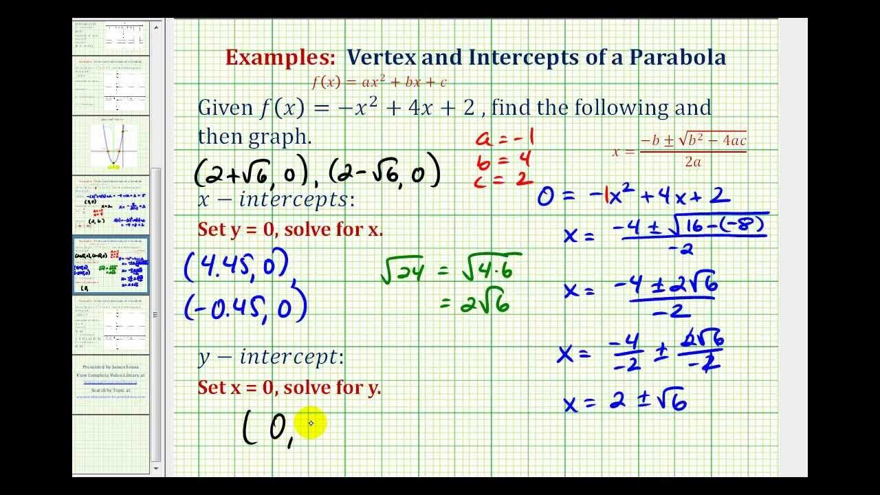 Ex2: Graph a Quadratic Function in General Form - YouTube