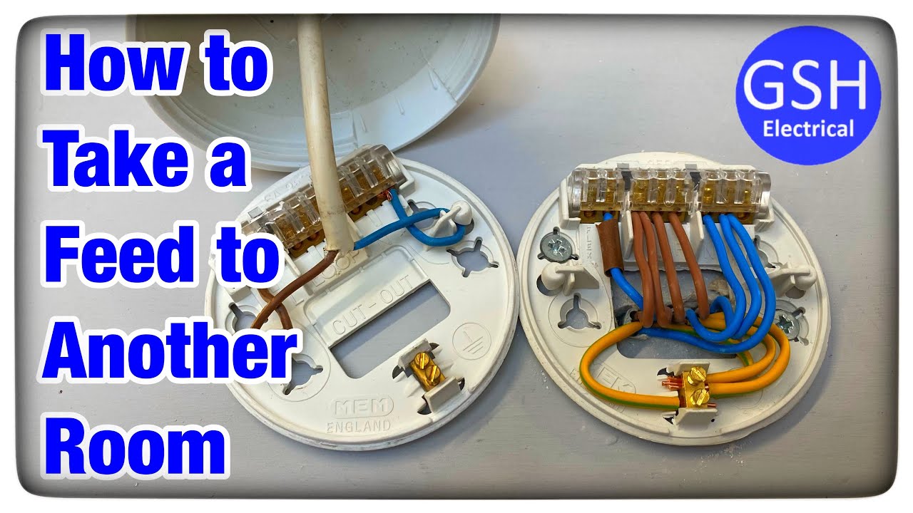 How to Wire a Feed to Another Room From a Ceiling Rose Pendant 3 Plate ...
