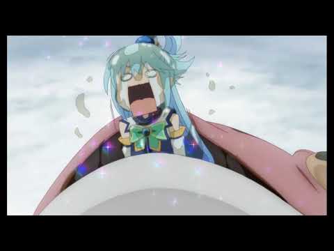 Konosuba Swallowed by frogs again
