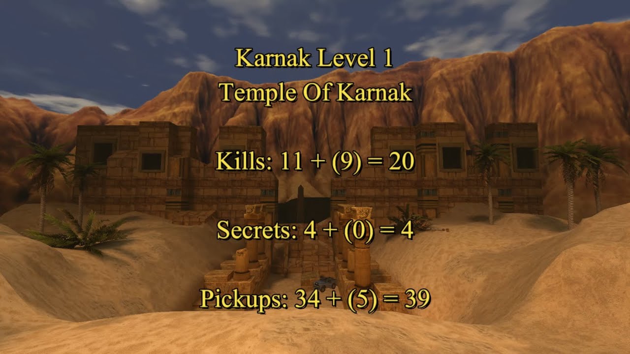 Let's Play Tomb Raider IV Remastered - Karnak Level 1: Temple Of Karnak (1st) - YouTube