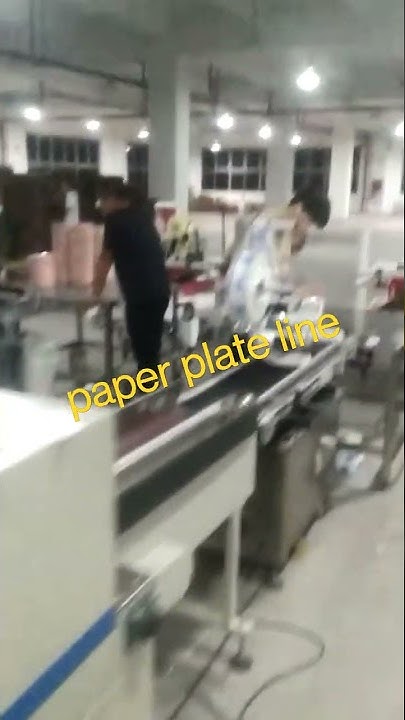 two auto line of paper plate production,paper plate machine - YouTube
