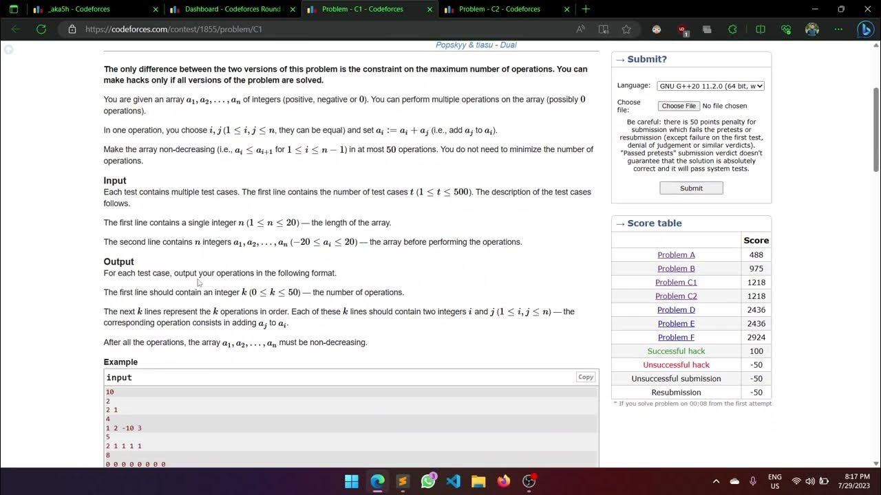 Codeforces Round 889 (Div. 2) | Global Rank 106 | Screencast - YouTube