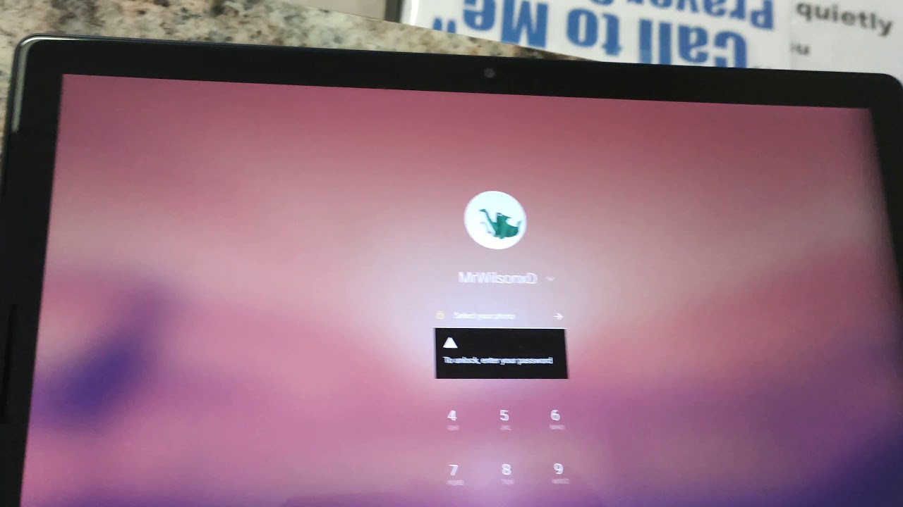 Chrome Os lock screen pin pad - YouTube