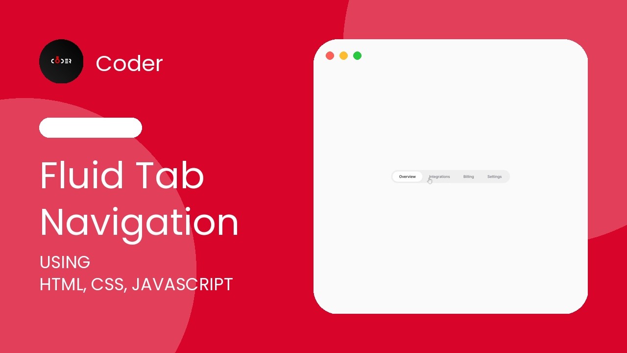 Fluid Tab Navigation | Sliding Pill UI Micro-Interaction (HTML, CSS ...