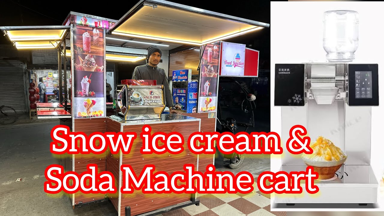 Snow ice cream Cart in Kolkata. Soda machine Cart. - YouTube