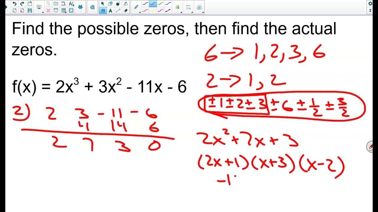 factoring through synthetic division review - YouTube