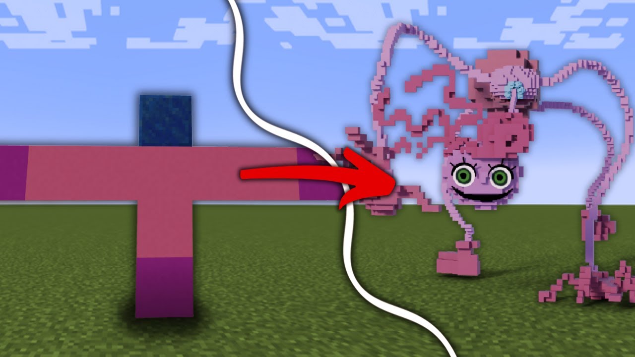I made a MOMMY LONG LEGS in minecraft - YouTube
