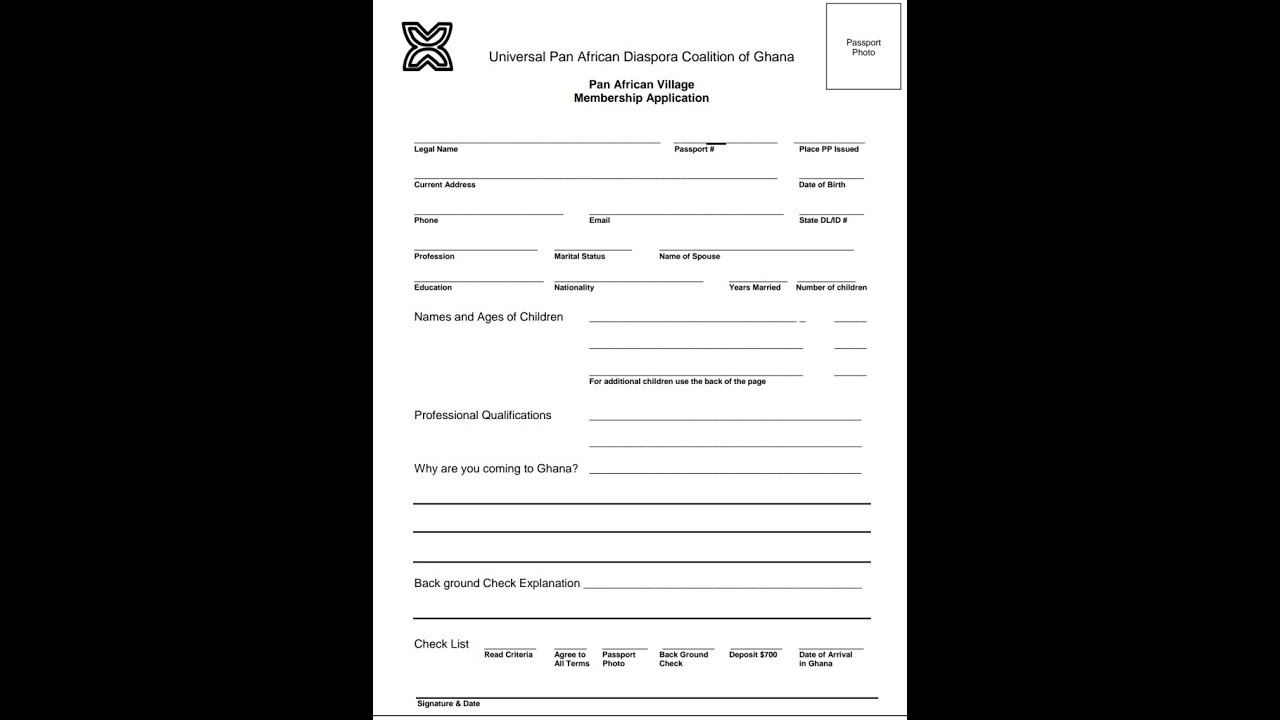 HOW TO FILL THE Pan African Village Land APPLICATION | 5000 Acres Of ...