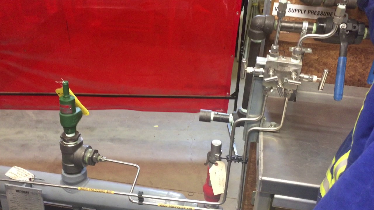 Pop test of a 1” PSV in Tarpon’s Mobile Valve Unit - YouTube