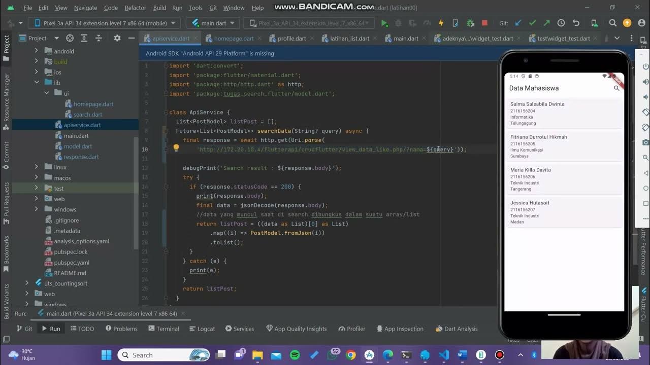 Flutter Rest API dengan PHP Native (Search Data) - YouTube