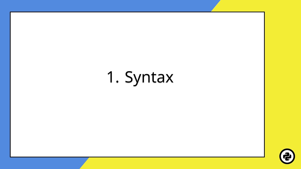 Syntax Python Programming Skill Sharing Myanmar Youtube 4133