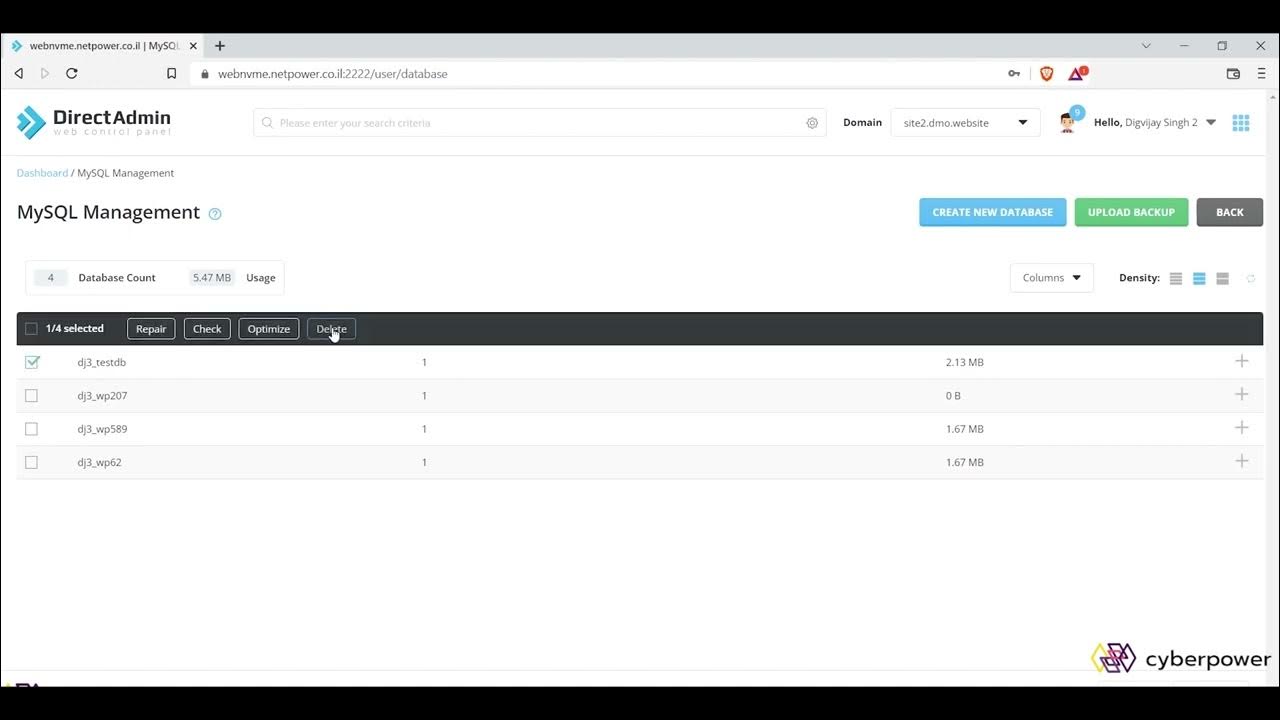How to Delete Database in DirectAdmin - Voxfor - YouTube