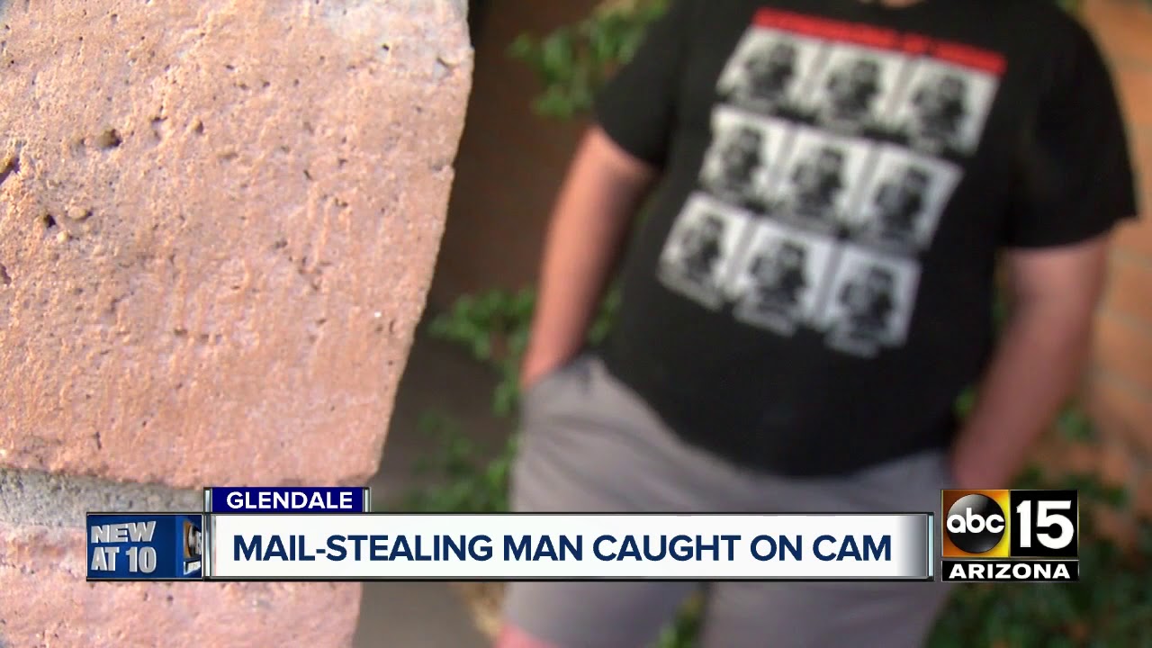 Man caught on camera stealing mail in Glendale - YouTube