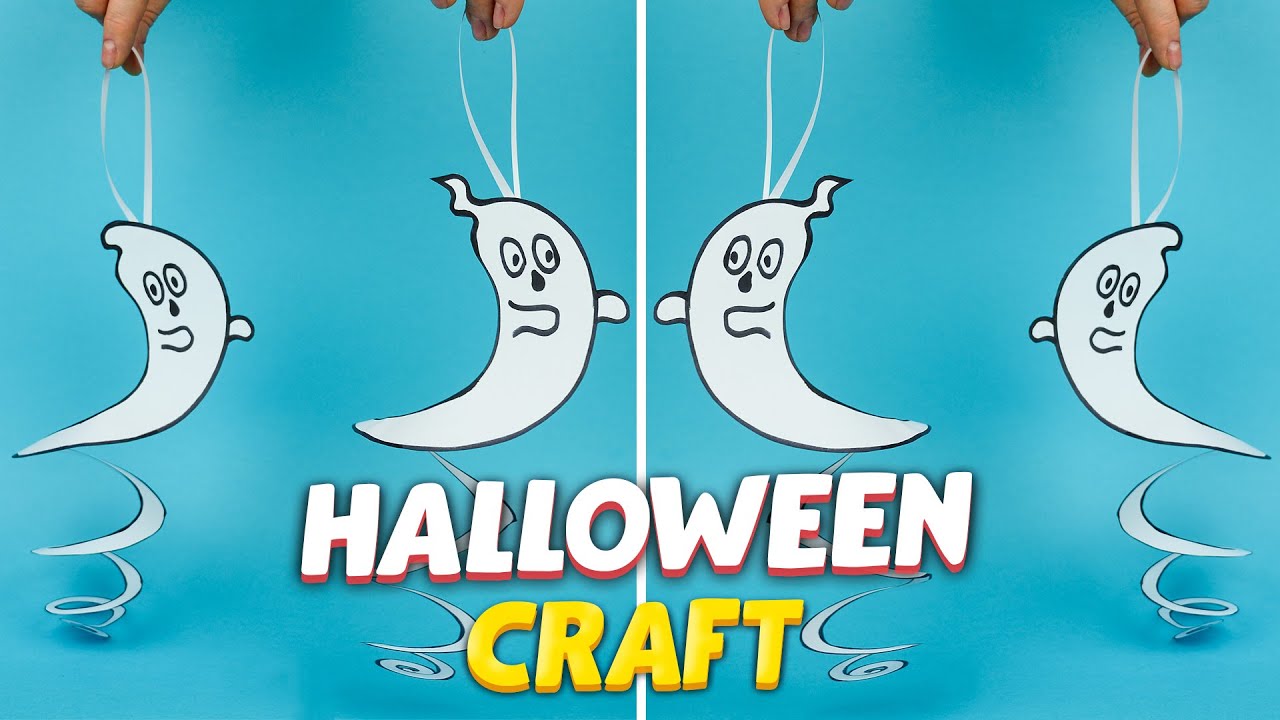 How to make a paper ghost easy | DIY Halloween craft tutorial - YouTube