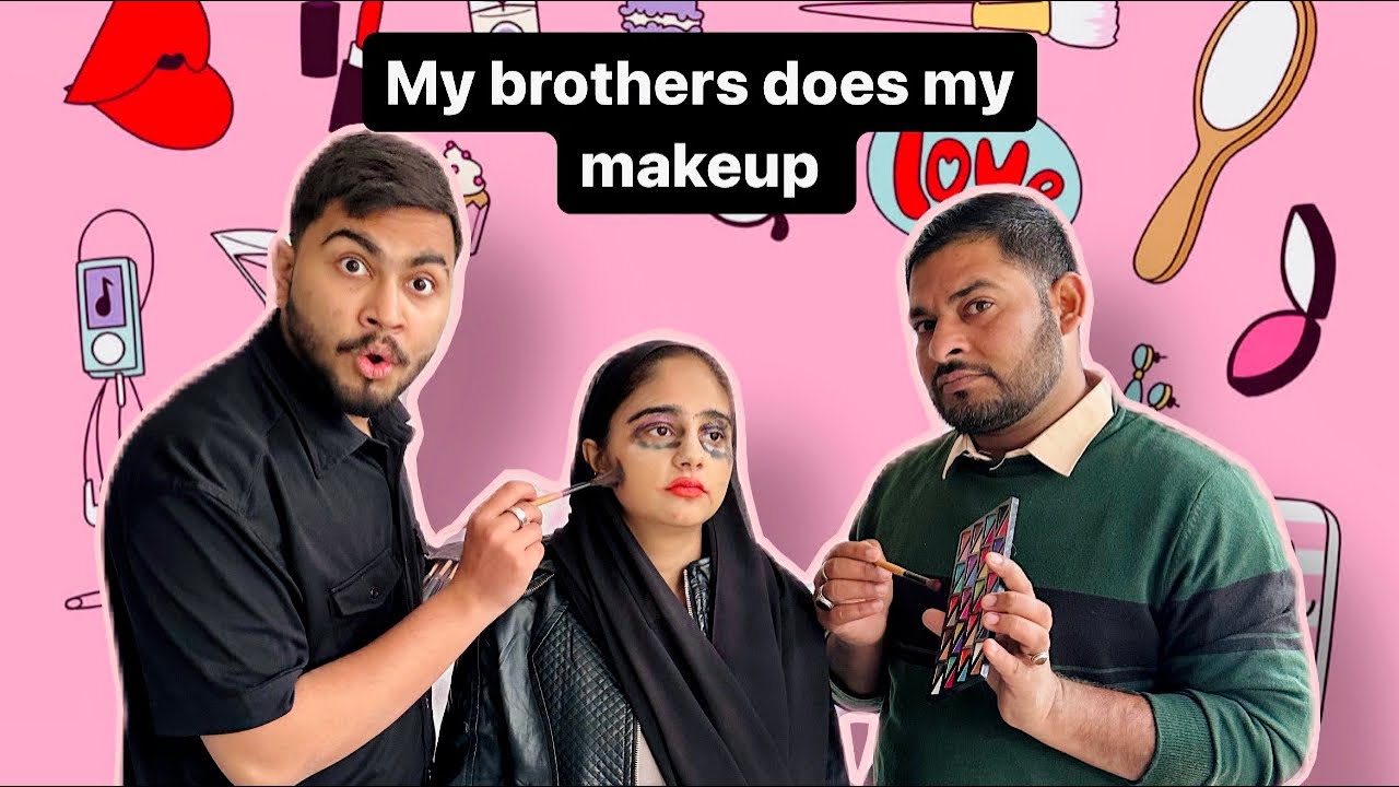 My Brothers Does My Makeup 😢 || Moon Vlogs - YouTube