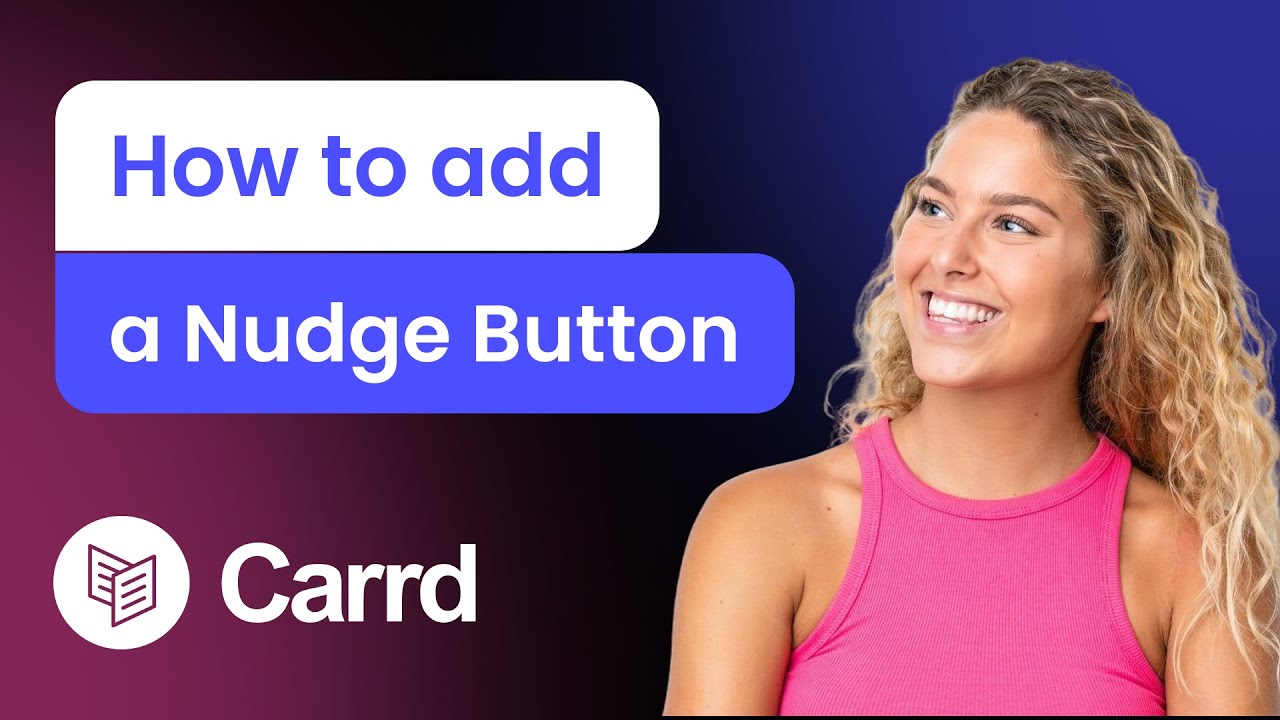 How to add a Nudge Button to Carrd - YouTube