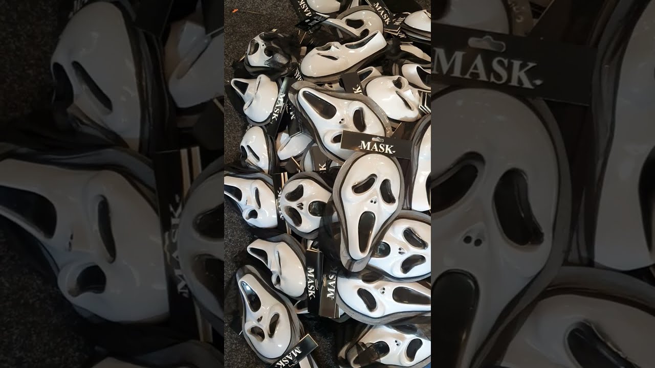 A lot of new stock ghostface masks - YouTube