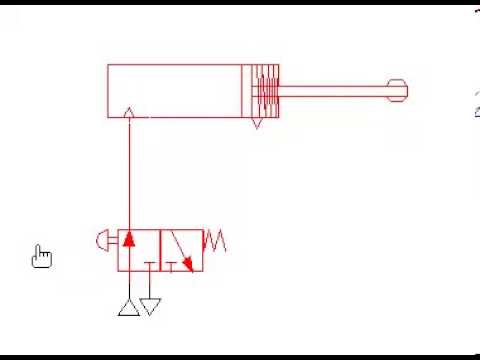 Single Acting Pneumatic Cylinder Operation - YouTube