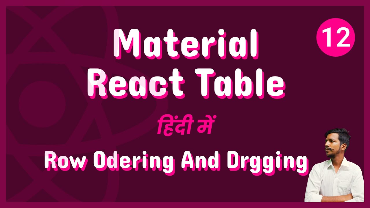 Material React Table - Row Ordering and Darging Feature [12] - YouTube