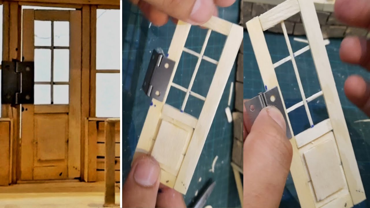 Diy easy miniature door| How to make mini popsicle stick door| B ...